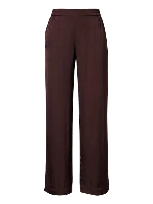 Velvet By Graham & Spencer Larkin Wide-leg Trousers - Brown