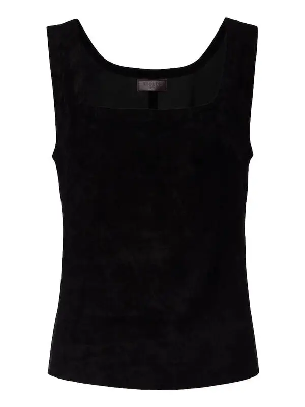 Stouls Edie Suede Tank Top - Black