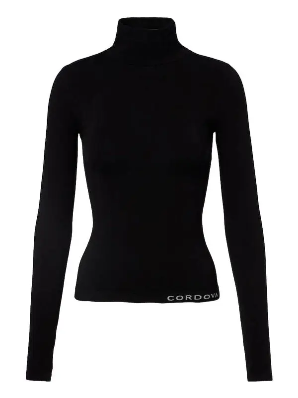 Cordova Sol Turtleneck Ski Top - Black