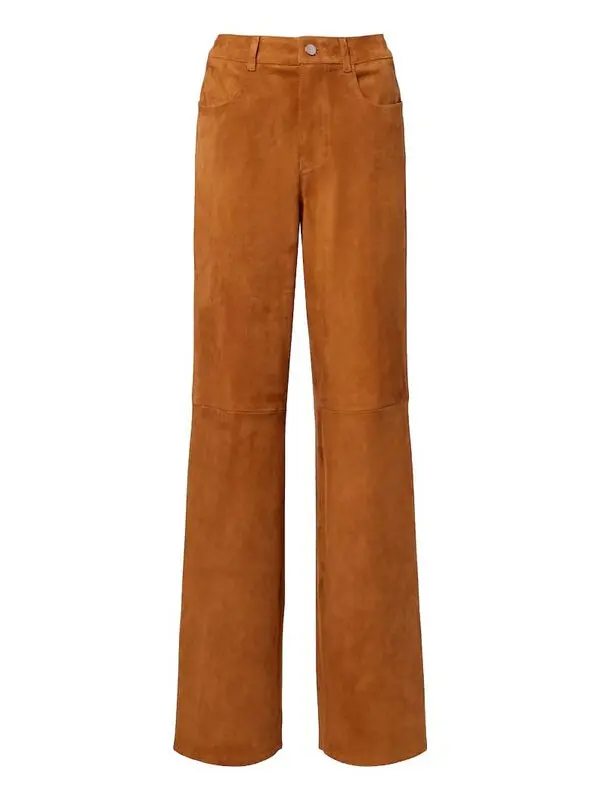 Stouls Mytheo Wide-leg Suede Pants - Brown