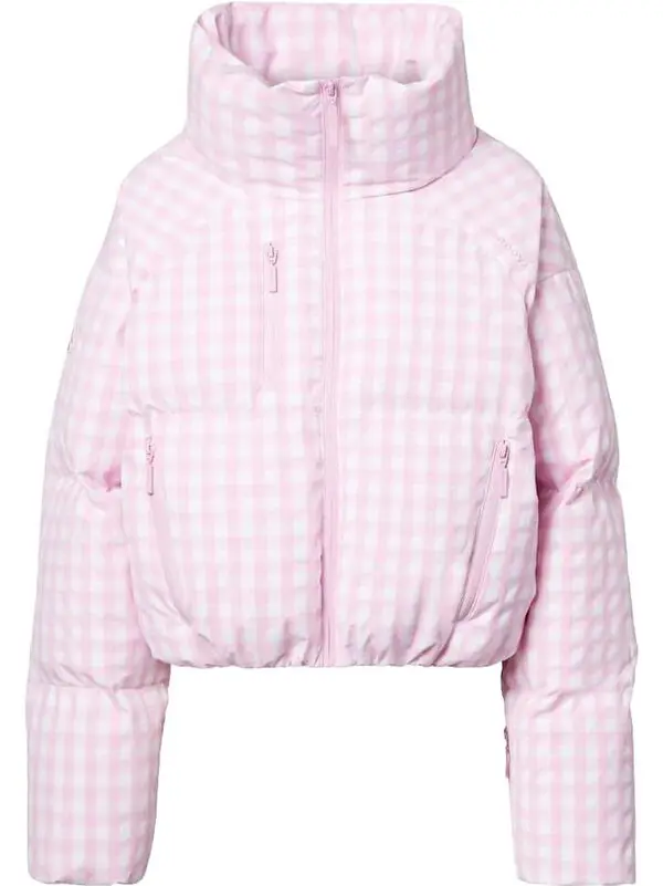 Cordova Cortina Gingham Down Ski Jacket - Pink
