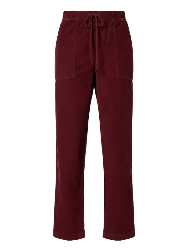 Velvet By Graham & Spencer Cotton Corduroy Pants - Burgundy