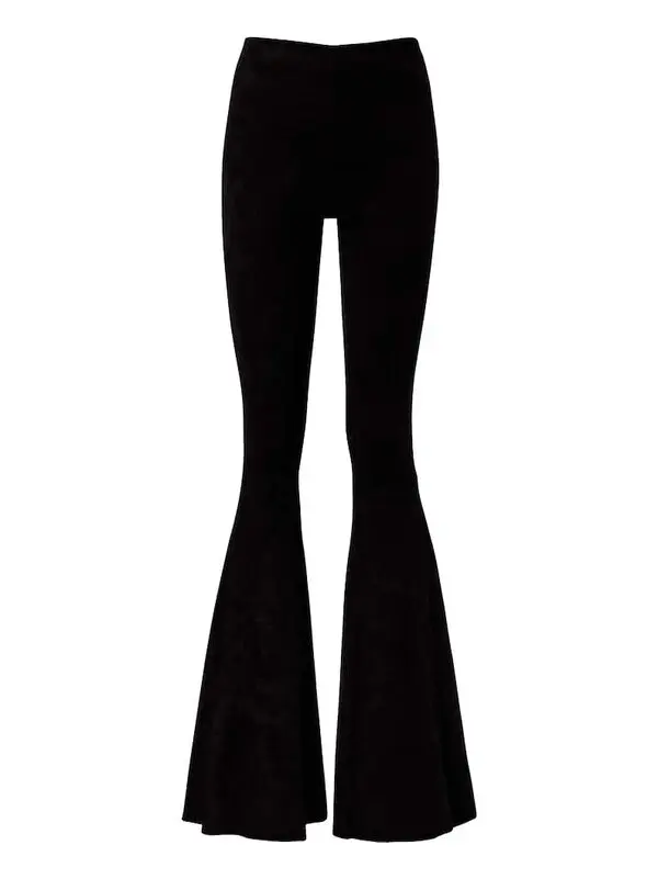 Stouls Cherilyn Suede Flared Pants - Black