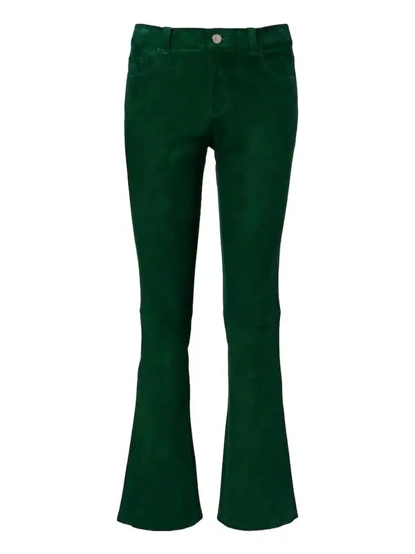 Stouls Dean 22 Suede Flared Pants - Green