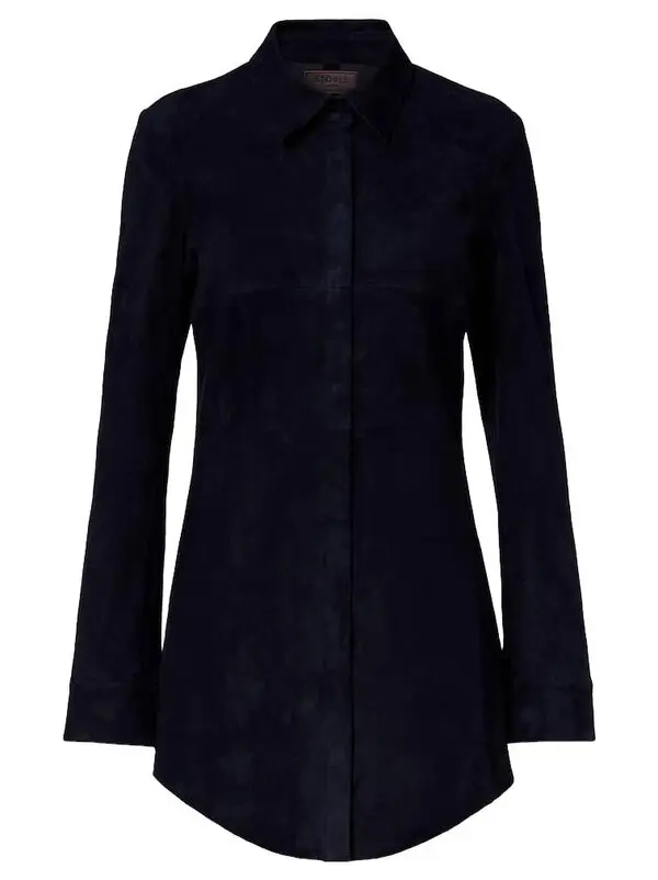 Stouls Geraldine Suede Shirt Dress - Blue