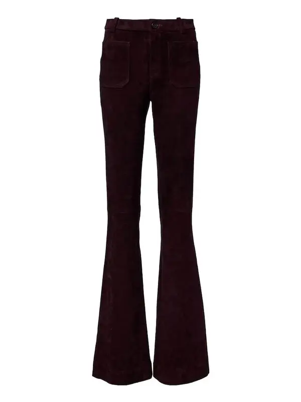 Stouls Laurent Suede Flared Pants - Brown