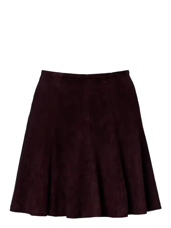 Stouls Mila Suede Mini Skirt - Brown