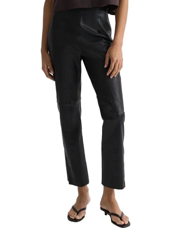 TWP Logan Stretch Leather Pant - Black