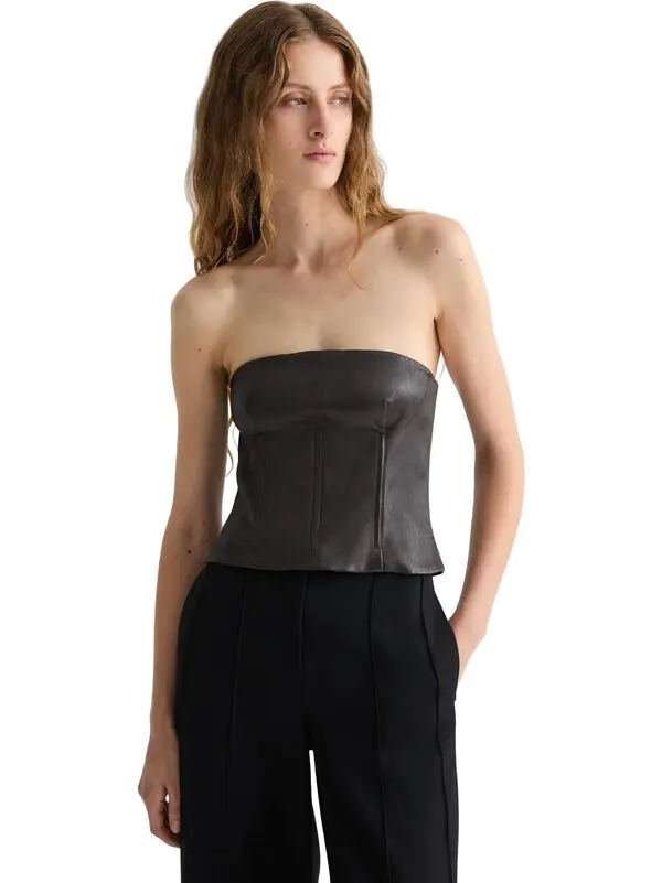 TWP Jillian Stretch Leather Bustier - Delicioso