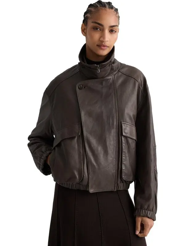 TWP Dolce Leather Hunter Bomber Jacket - Delicioso