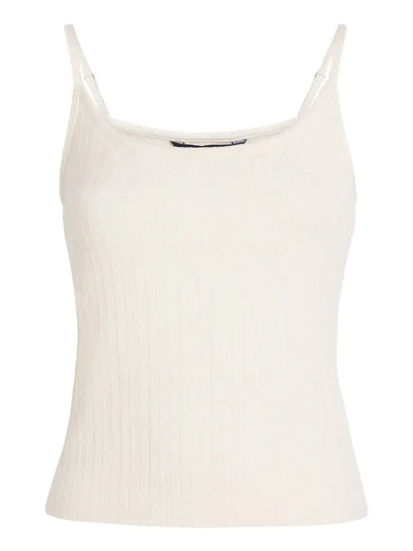 Veronica Beard Pointelle-knit Cami - Neutral