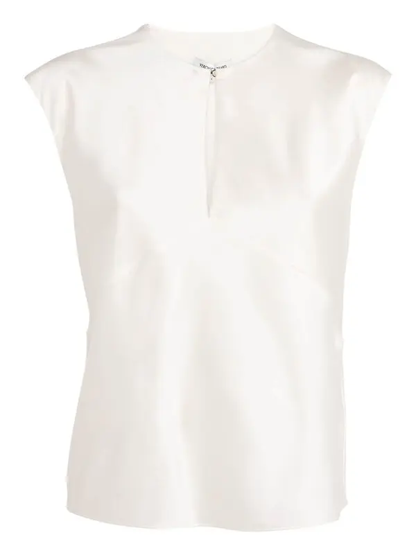 Veronica Beard Stretch-silk Sparrow Blouse - Ivory