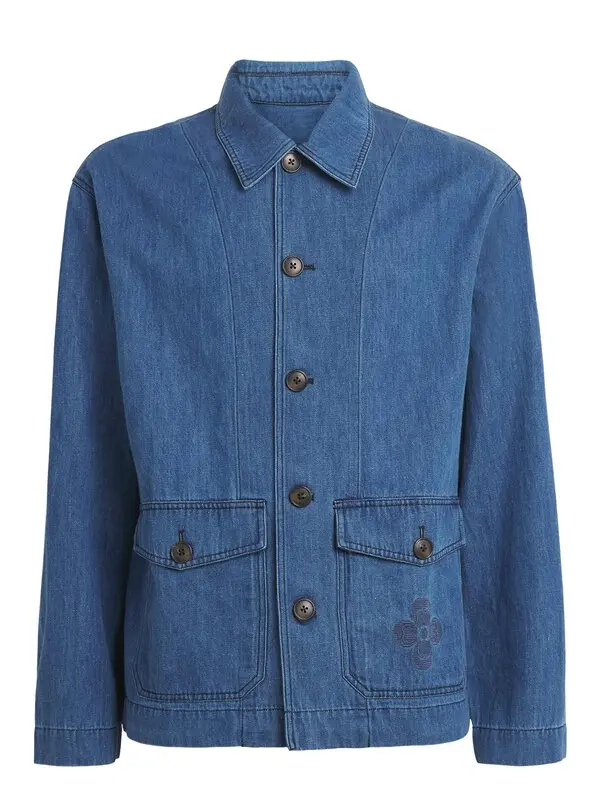 Commas Cotton-hemp Chore Denim Jacket - Blue