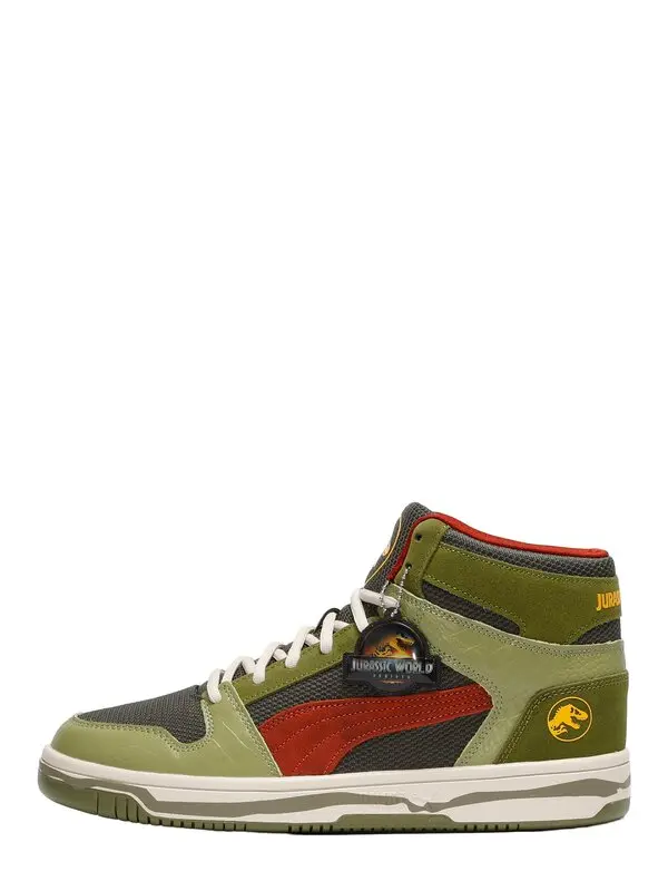 PUMA X Jurassic World Rebound Layup Mid-top Sneakers - Green