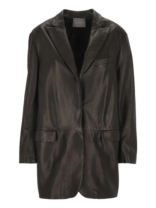 Lorena Antoniazzi Leather Coat - Black