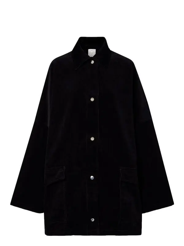 TOTEME Cotton Corduroy Overshirt - Black