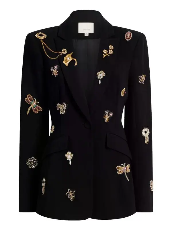 Cinq À Sept Cheyenne Brooches Blazer - Black