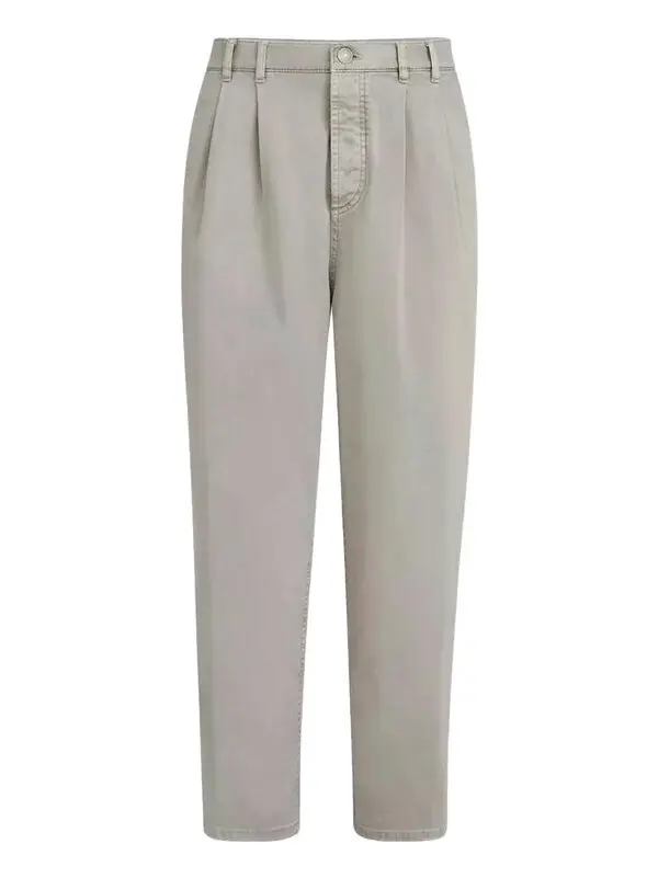 Brunello Cucinelli Double-pleat Five-pocket Jeans - Grey
