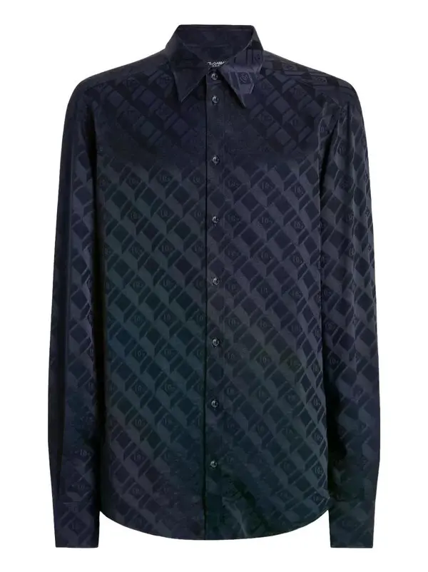 Dolce & Gabbana Monogram Shirt - Blue