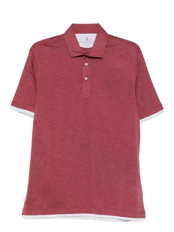 Brunello Cucinelli Short-sleeve Polo Shirt - Red