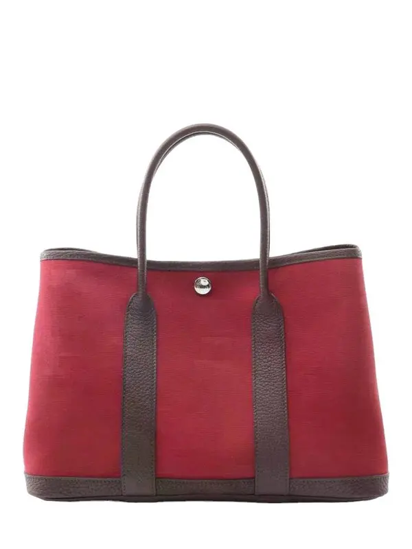 Hermès 2021 Toile And Negonda Garden Party 30 Tote - Red