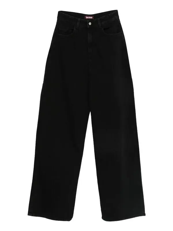ICON DENIM LA Wide Leg Jeans - Graphite Black