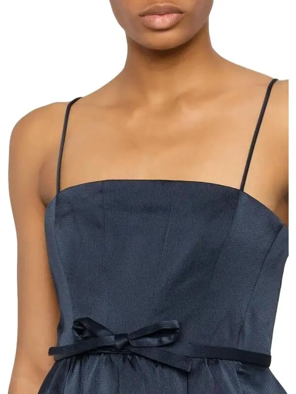 Cinq À Sept Soline Satin Bow Dress - Navy