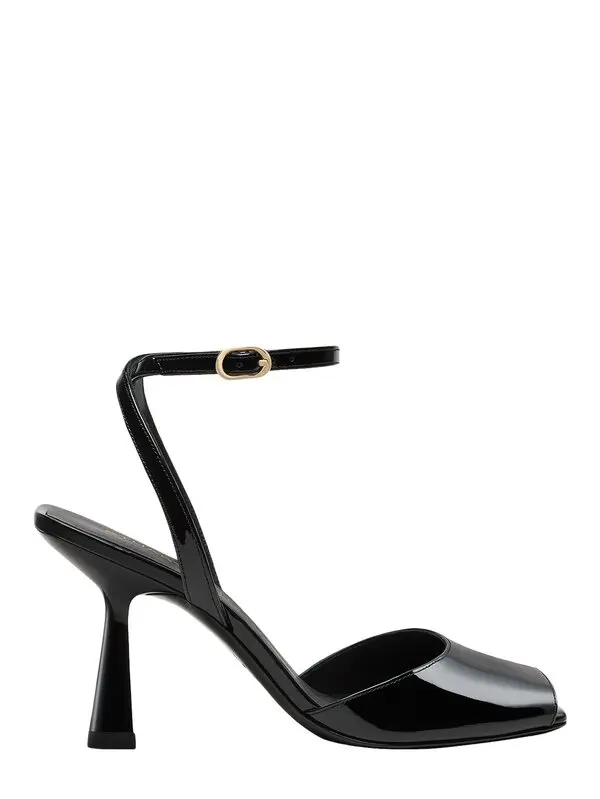 STUART WEITZMAN 85mm Val Patent Leather Sandals - Black
