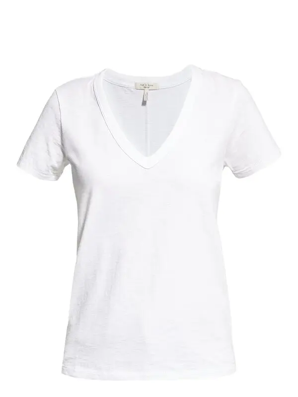 Rag & Bone The Vee Basic T-shirt - Bright Whi