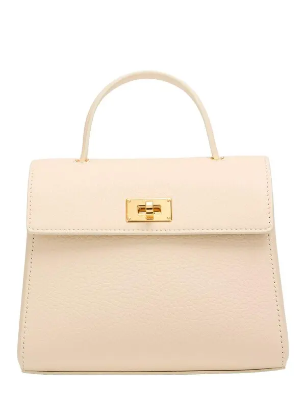 MICHINO PARIS Palais Royal Taurillon Leather Top-handle Bag - Ivory