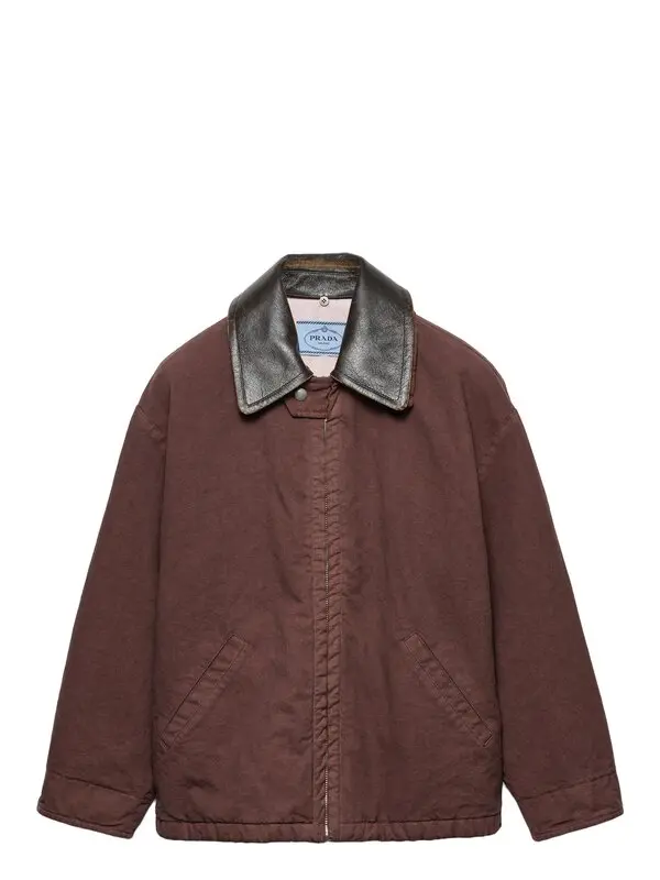 Prada Canvas Caban Jacket - Garnet