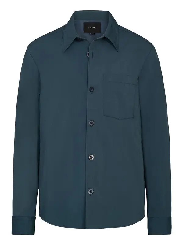 Vince Insulated Technical Cotton Shirt Jacket - Clear Lake