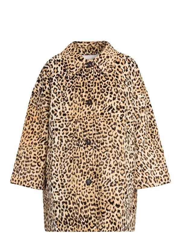 The Great. Print Car Coat - Leopard