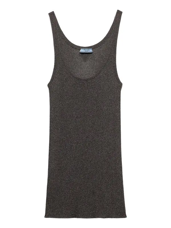 Prada Lamé Tank Top - Grey