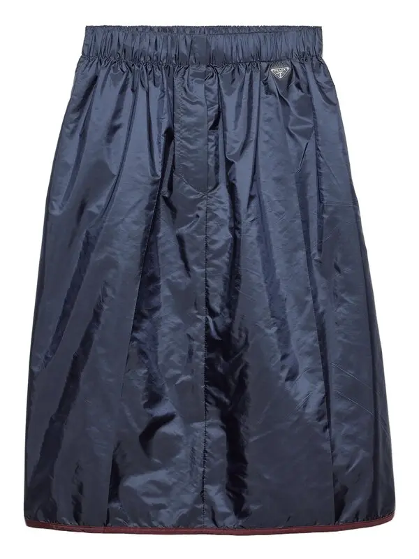 Prada Re-nylon Skirt - Royal Blue/garnet