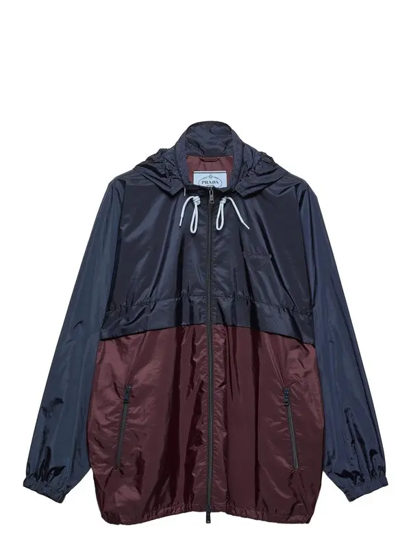 Prada Lightweight Re-nylon Blouson Jacket - Royal Blue/garnet