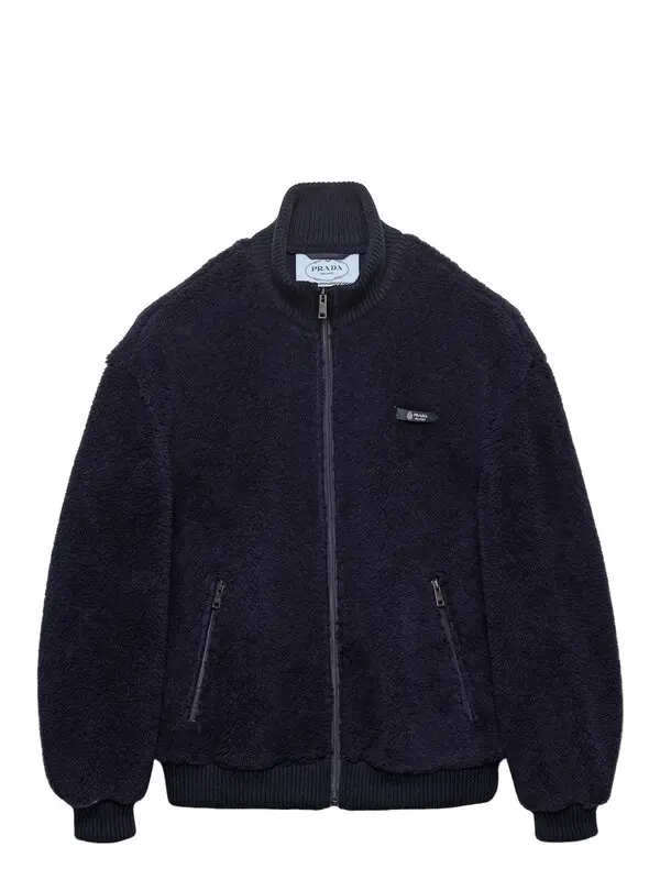 Prada Fleece Zip-up Jacket - Blue