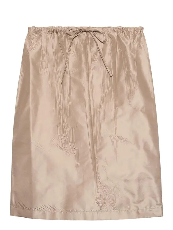 Prada Taffeta Midi-skirt - Neutral