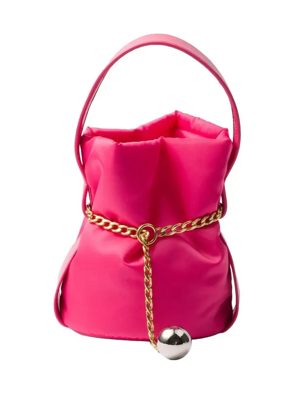 Prada Mini Re-nylon And Nappa Leather Bucket Bag - Pink