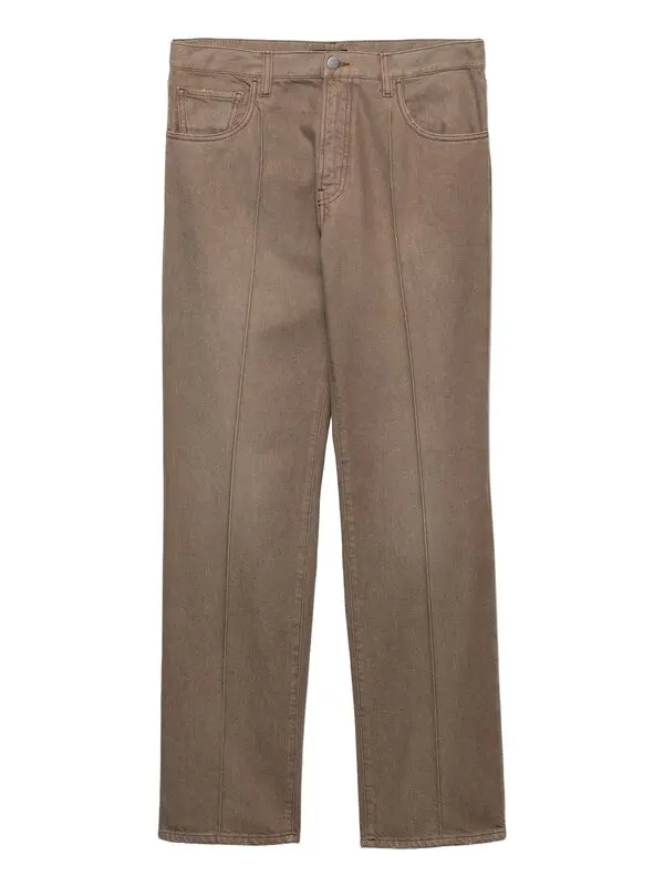 Prada Five-pocket Garment-dyed Jeans - Brown