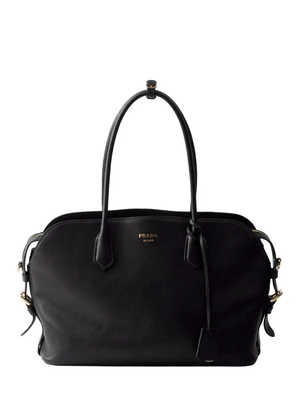 Prada Leather Tote Bag - Black