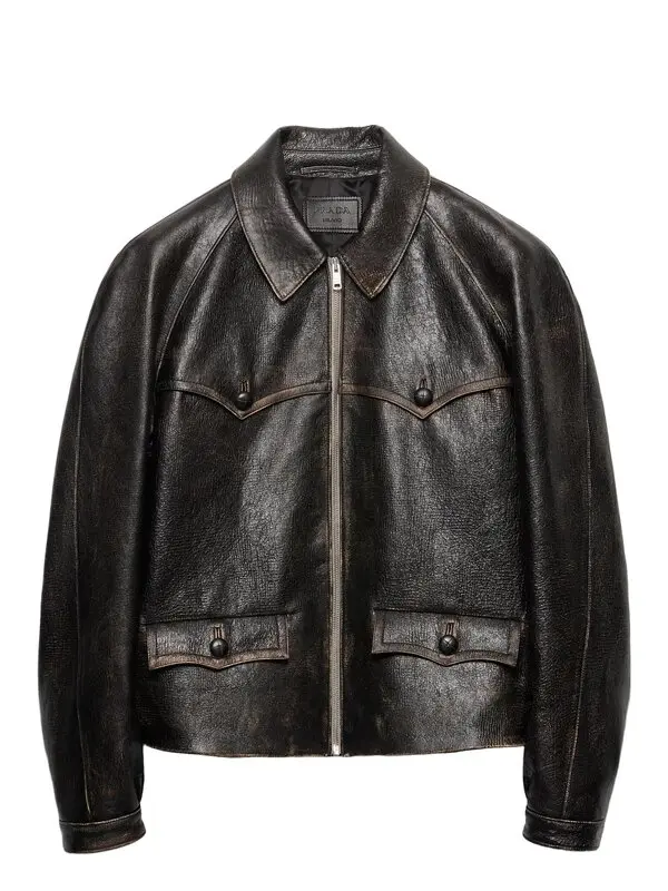 Prada Nappa Leather Jacket - Black