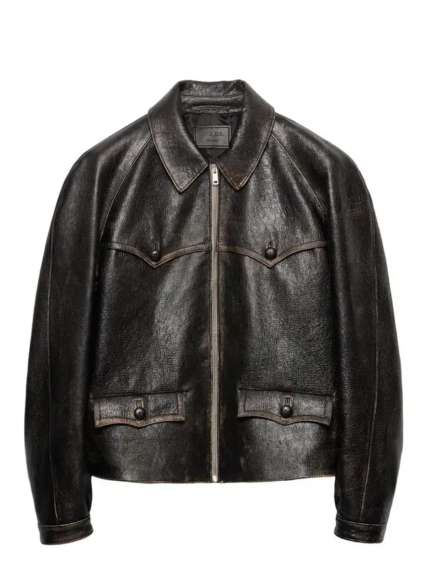Prada Nappa Leather Jacket - Black