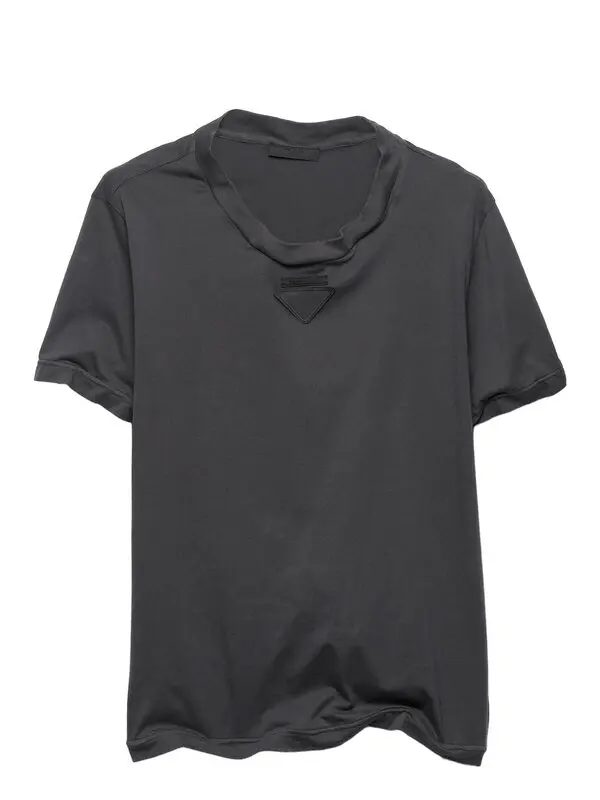 Prada Shapeable Cotton T-shirt - Grey