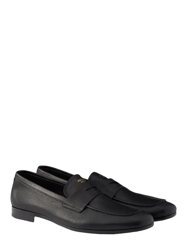 Prada Leather Loafers - Black