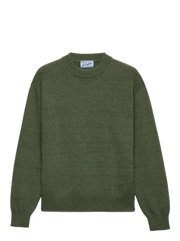 Prada Re-cashmere Crew-neck Sweater - Green