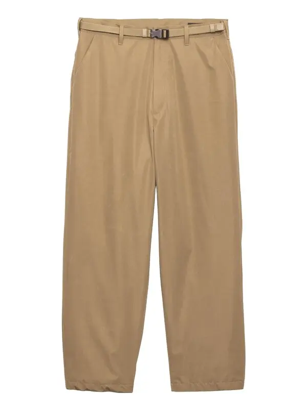 Prada Technical Fabric Wide-leg Pants - Neutral