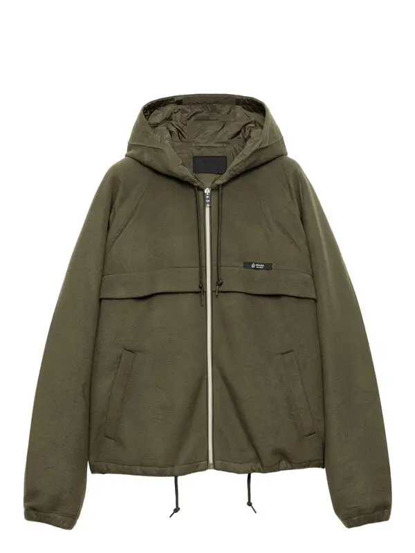 Prada Hooded Technical Fabric Blouson Jacket - Green