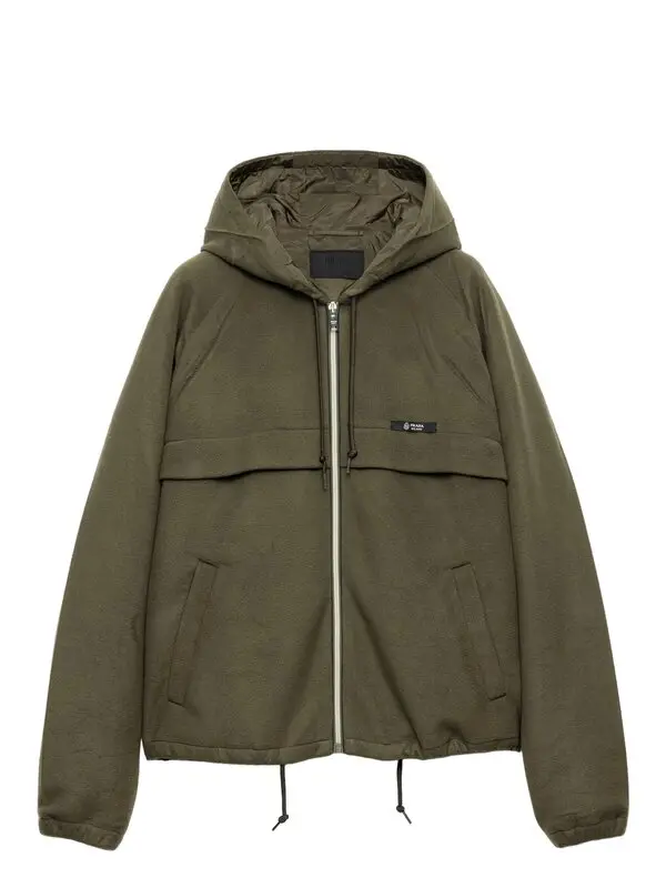 Prada Hooded Technical Fabric Blouson Jacket - Military Green