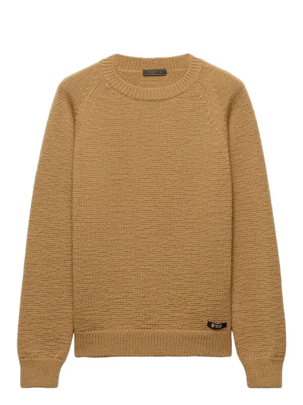Prada Wool Crew-neck Sweater - Camel Brown